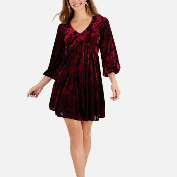 Taylor | Dresses | Taylor Womens Burnout Mini Dress | Poshmark